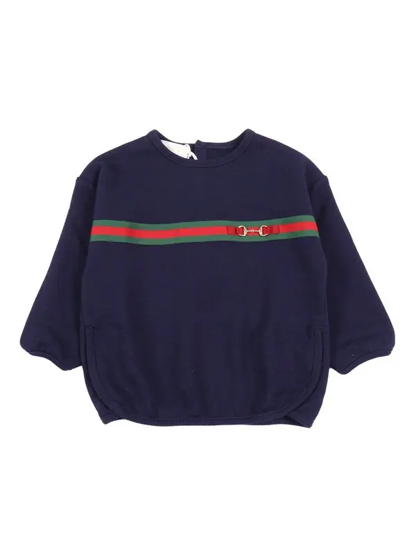 Gucci Long Sleeve Felted Cotton Sweatshirt