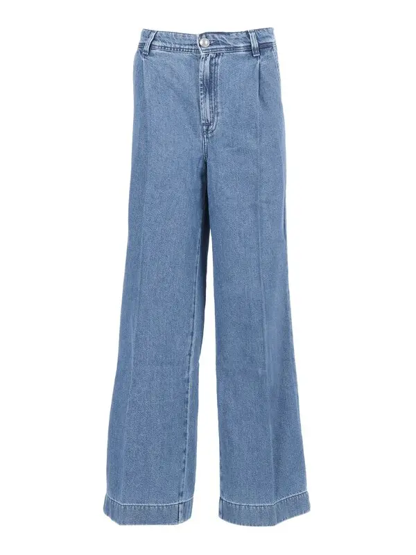 7 For All Mankind Pleated Hilo Trouser - Blu