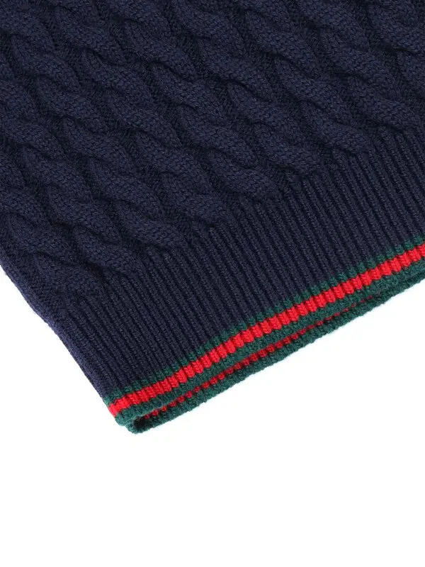 Gucci Cable Knit Crewneck Top