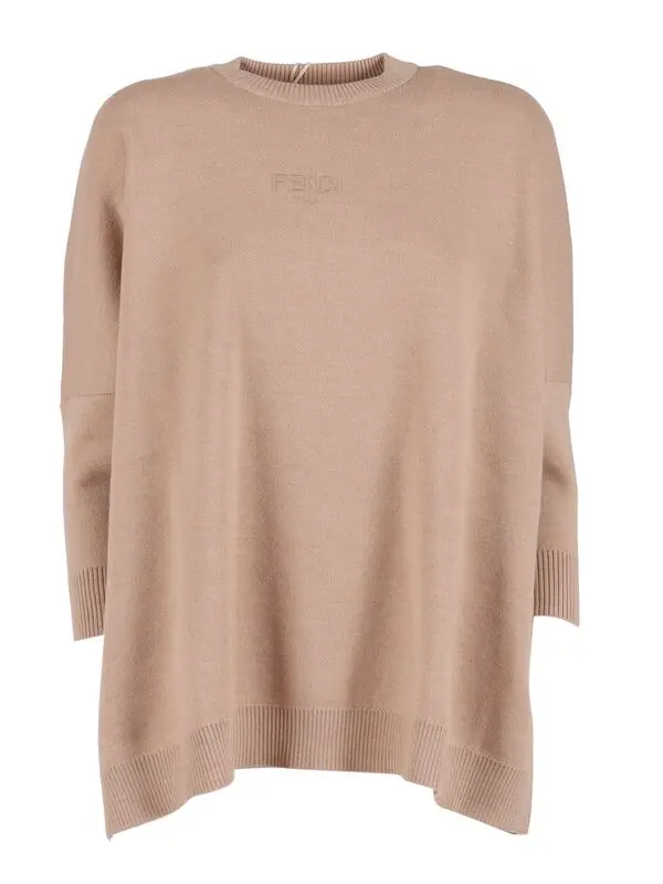 FENDI JR Wool Knit Logo Abito