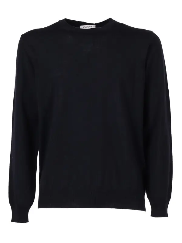 KANGRA Basico Rasato Calato Top - Blu