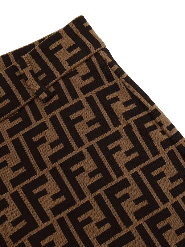 FENDI JR Ff Monogram Jersey Bermuda