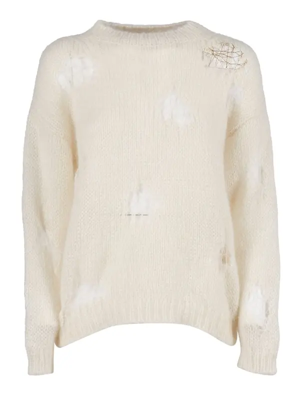 Fabiana Filippi Mohair Knit Sweater - White