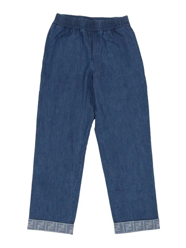 FENDI JR Light Denim Pantalone