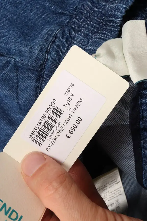 FENDI JR Light Denim Pantalone