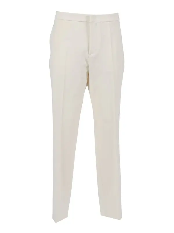 Fabiana Filippi Regular Fit Tecno Tailoring Trousers - White
