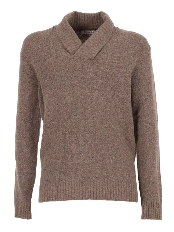 KANGRA Pullover Rasato Calato - Red