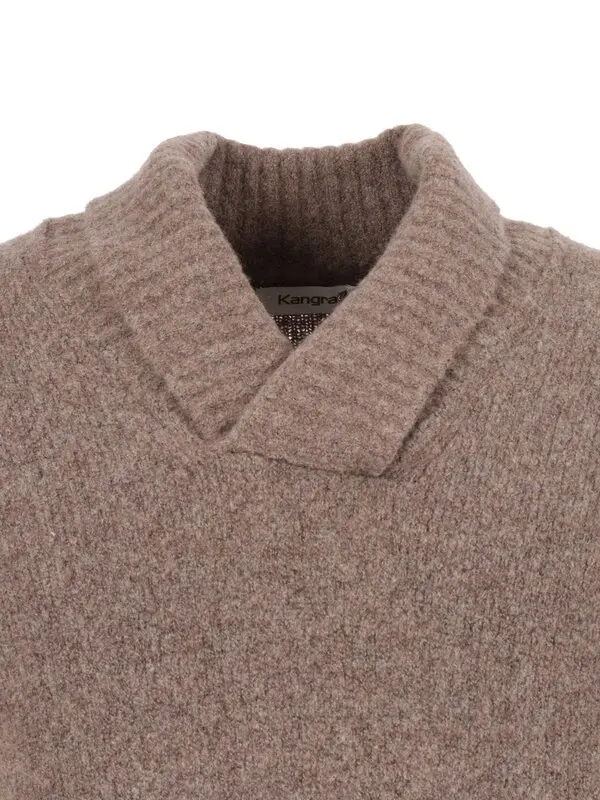 KANGRA Pullover Rasato Calato - Red