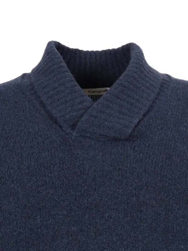 KANGRA Pullover Rasato Calato - Blu