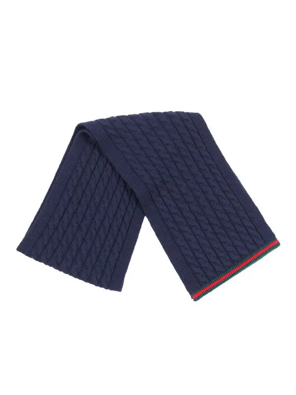 Gucci Long Tresy Scarf - Blu