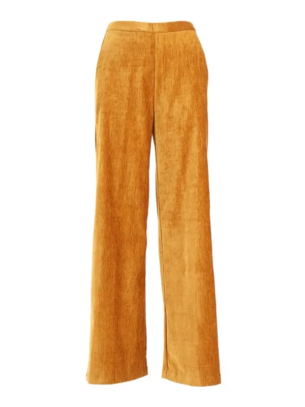 FORTE_FORTE Vita Alta Velluto Doppio Trousers - Yellow