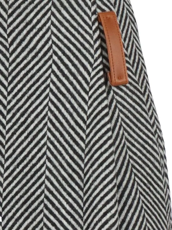 FORTE_FORTE Vita Alta Chevron Lana Trousers