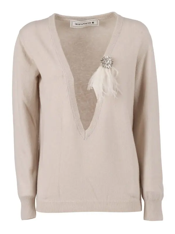 SHIRTAPORTER Knit Top With Embellishment