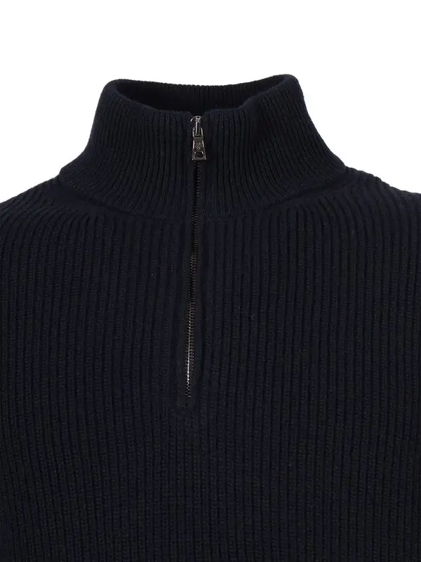 BALLANTYNE Half Zipped Pullover - Blu