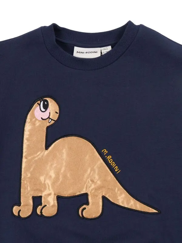 MINI RODINI Dino Application Sweatshirt - Blu