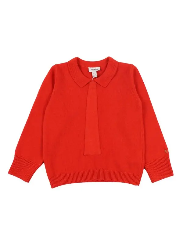 MINI RODINI Knitted Tie Sweater
