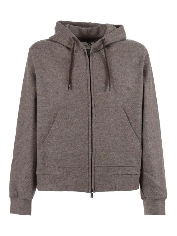 CIRCOLO 1901 Full Zip Wool Hoodie - Red