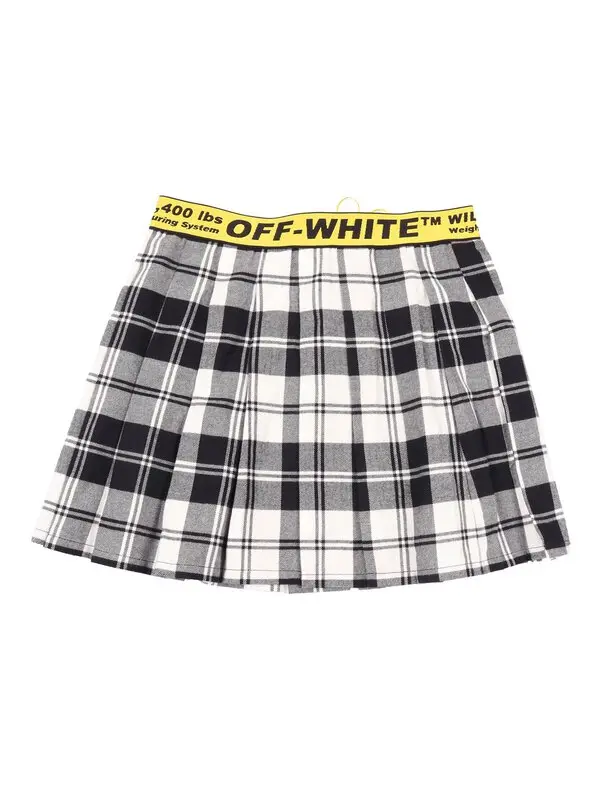 Off-White Logo Industrial Flan Skirt Black Yello - White