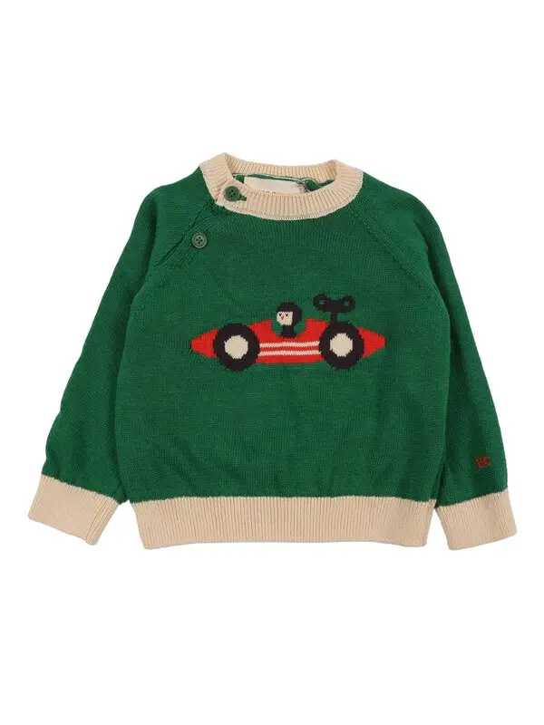 BOBO CHOSES Race Car Jumper - Green