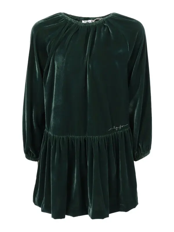 IL GUFO Long Sleeve Dress - Green