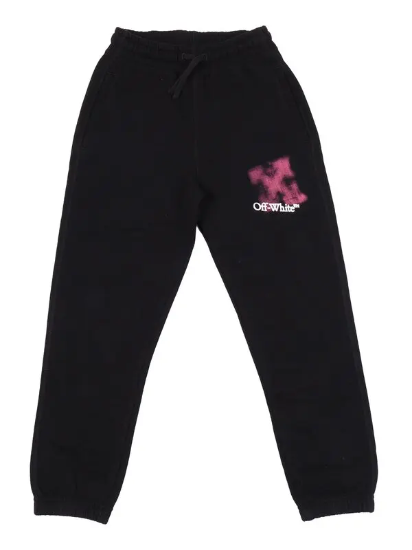 Off-White Arrow Spray Sweatpant Black Fuchsia - Red