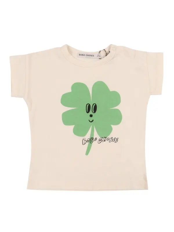 BOBO CHOSES Lucky Clover T-shirt - White