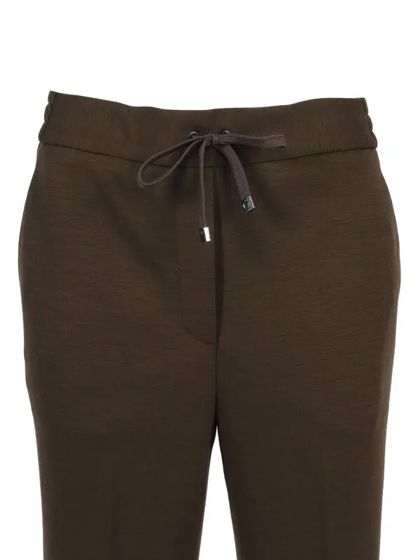 CIRCOLO 1901 Carrot C. Wv/ws Trousers - Green