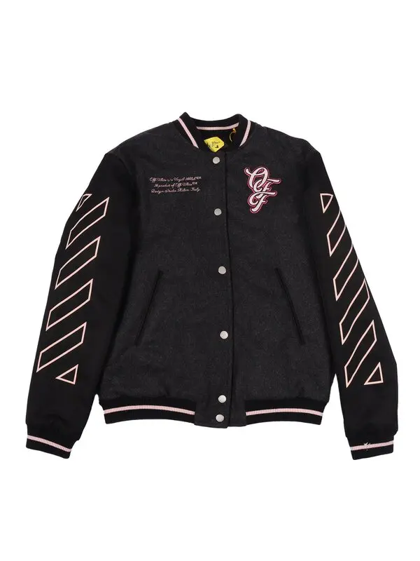 Off-White Ow Patch Varsity Dark Grey Fuchsia - Other