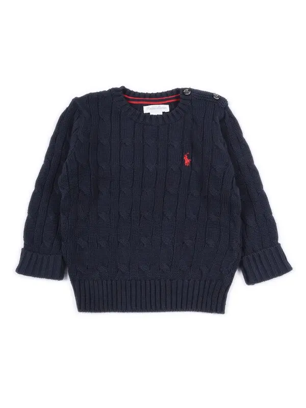 Polo Ralph Lauren Cable Knit Pullover Sweater - Blu
