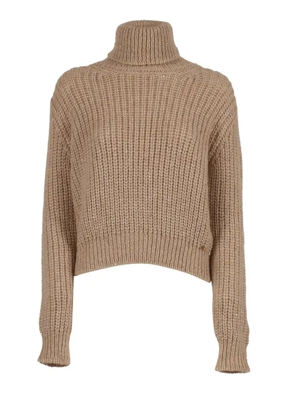 FAY Long Sleeve Roll Neck Top