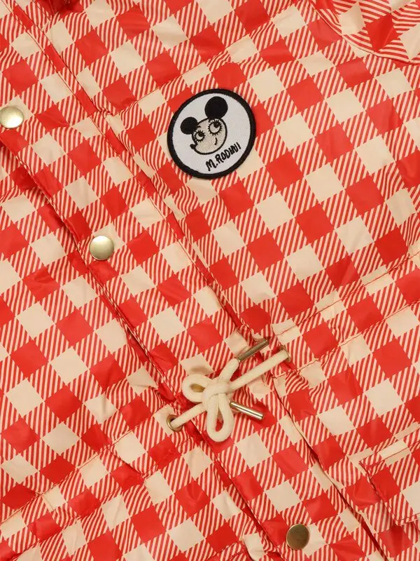 MINI RODINI Ritzratz Patch Gingham Puffer - Red