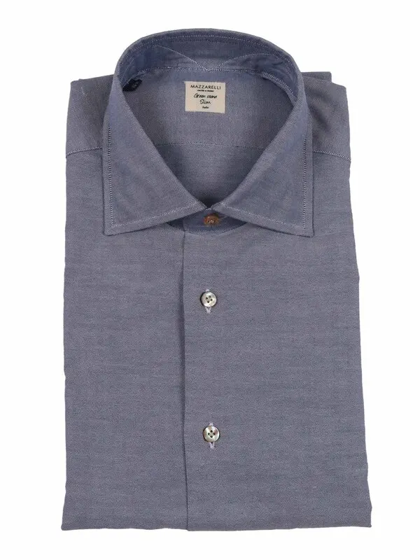 MAZZARELLI CAMICIE Oxford Cotton Slim Fit Shirt