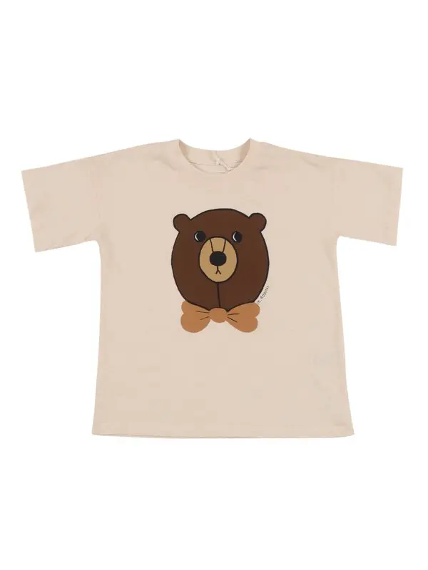 MINI RODINI Bear Short Sleeve Tee - White