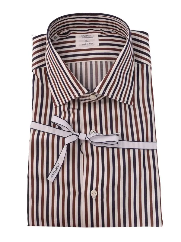 MAZZARELLI CAMICIE Striped Cotton Shirt