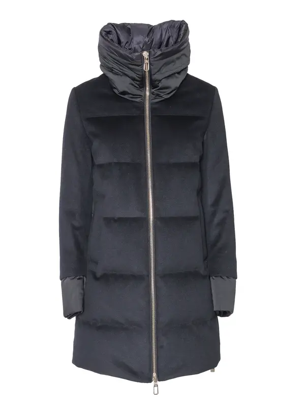 DUNO Wool And Technical Fabric Padded Jacket - Red