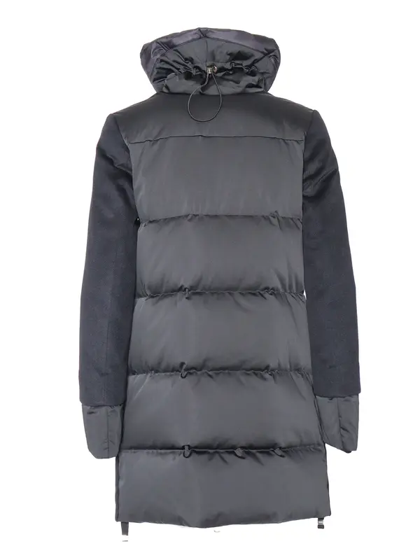 DUNO Wool And Technical Fabric Padded Jacket - Red