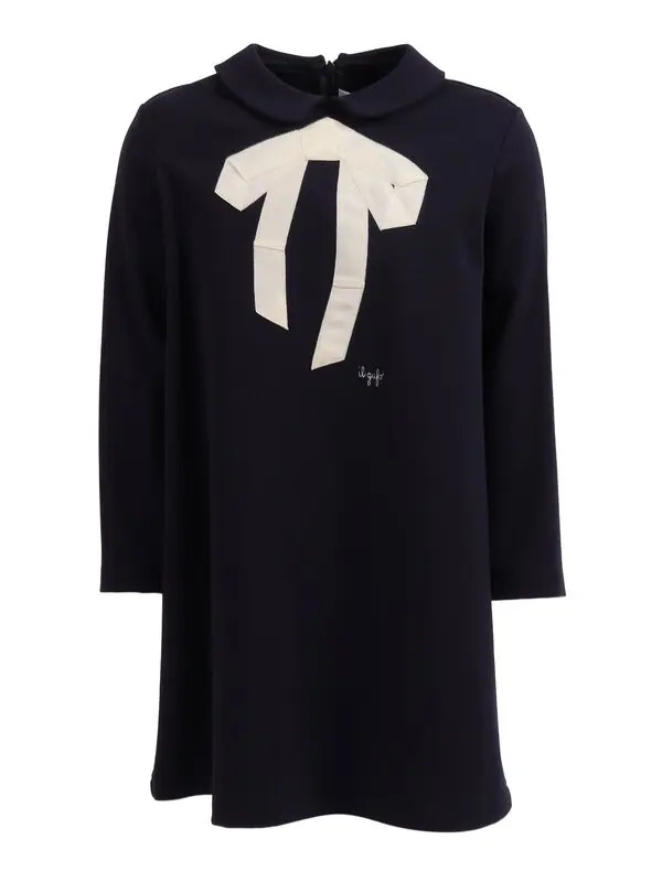IL GUFO Long Sleeve Dress - Blu