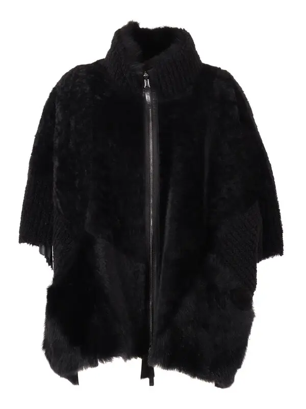 DIEGO M Nappa Cape With Toscana Details
