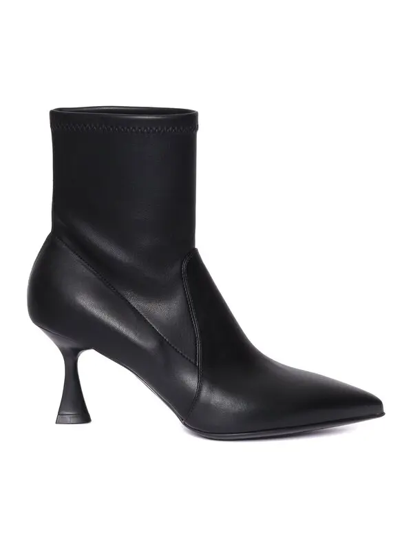 SERGIO LEVANTESI Janet56 Calf Supreme Nero Ankle Boots - Red