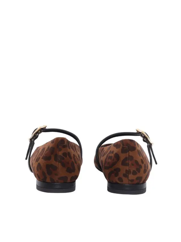 SERGIO LEVANTESI Venere56 Leopard Print Velvet Mary Jane - Red