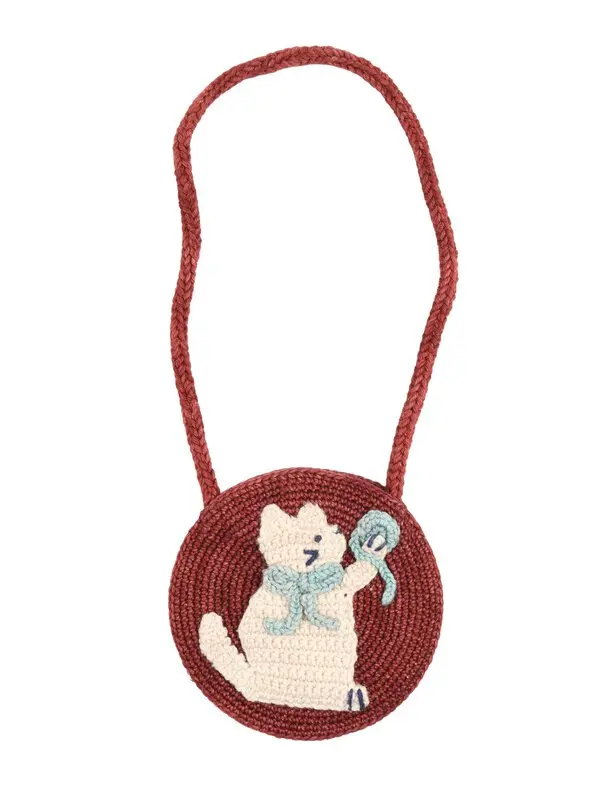 MISHA & PUFF Meadow Yarn Cat Circle Bag - Red