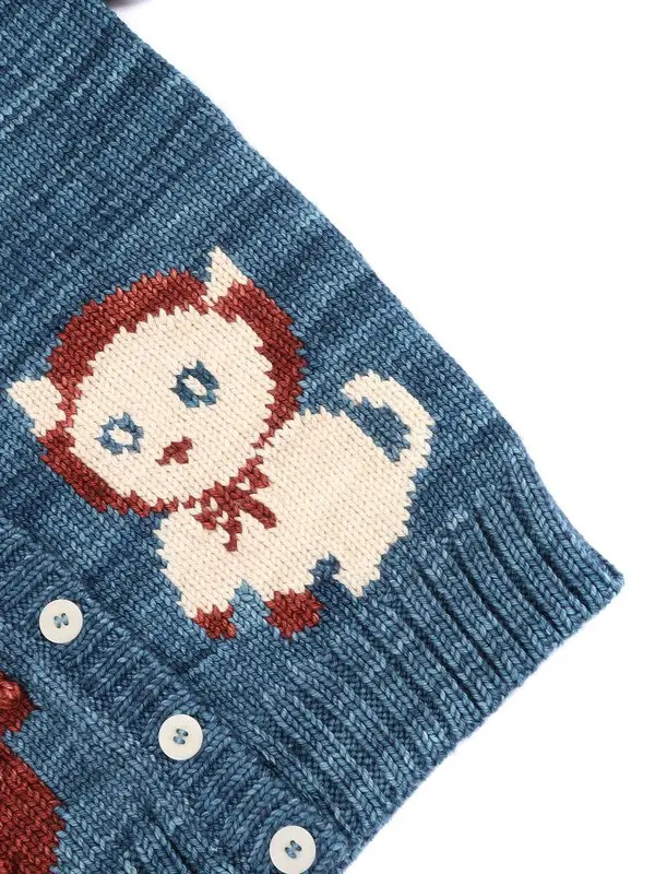 MISHA & PUFF Three Little Kittens Cardigan - Blu