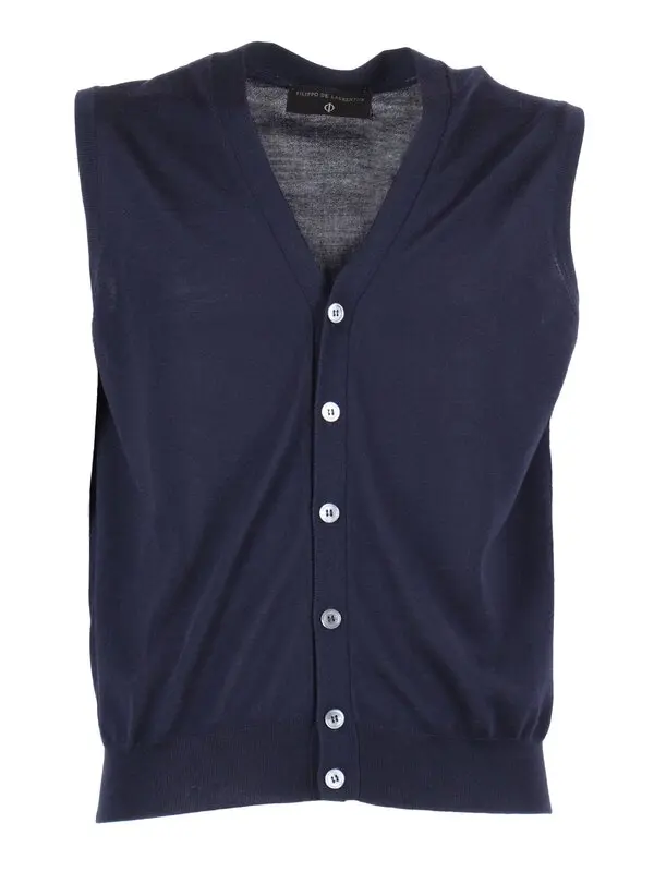 PHI FDL Merino Gilet - Blu