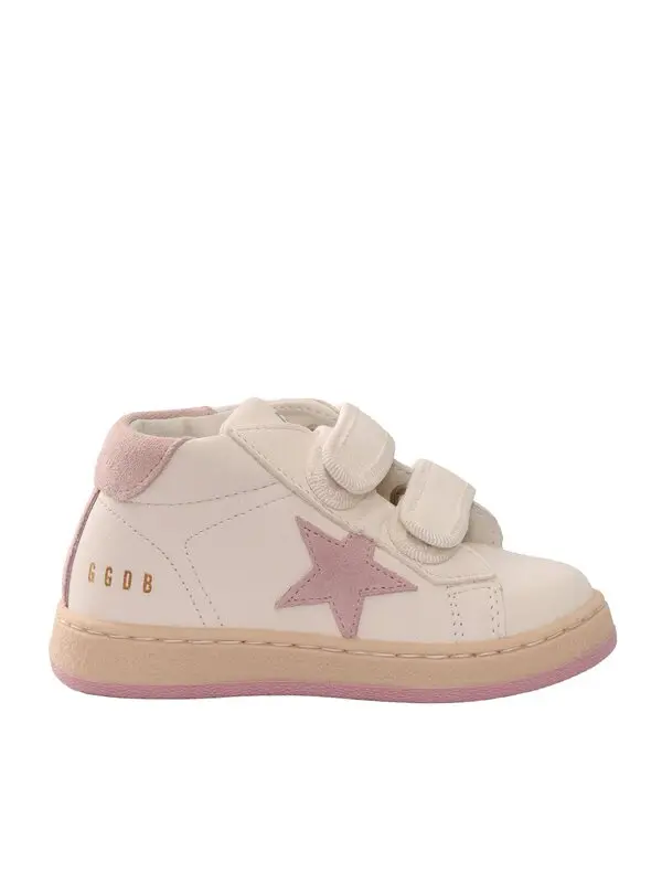 GOLDEN GOOSE June Sneakers With Suede Star And Heel - White
