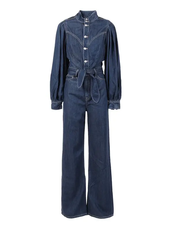 7 For All Mankind Ultra Hr Jo Jumpsuit - Blu