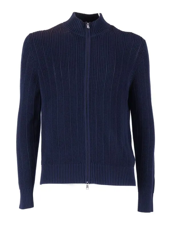 BALLANTYNE Full Zip Cardigan - Blu