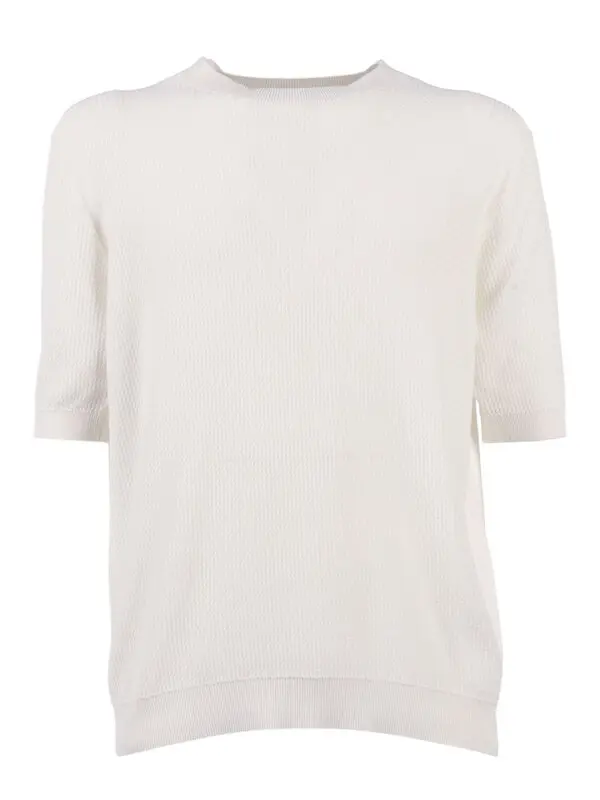 BALLANTYNE Short Sleeve Pullover - White