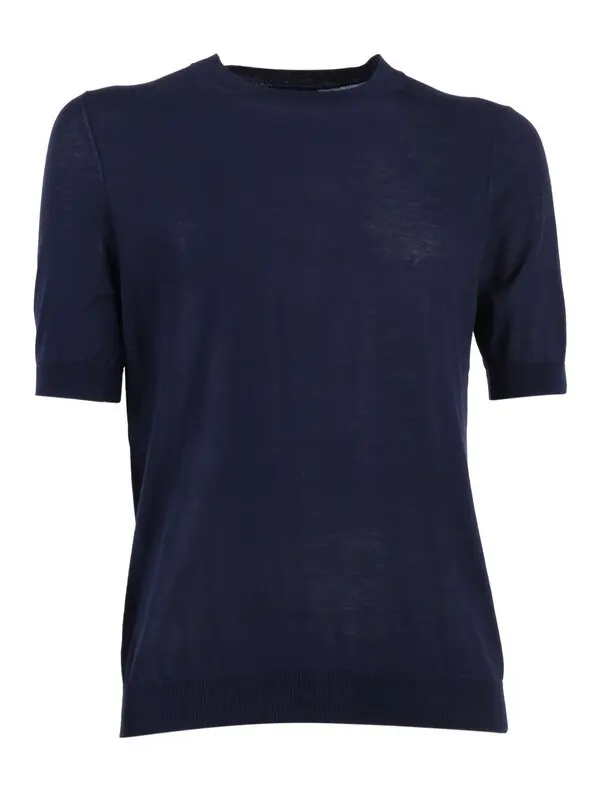 BALLANTYNE Short Sleeve Pullover - Blu