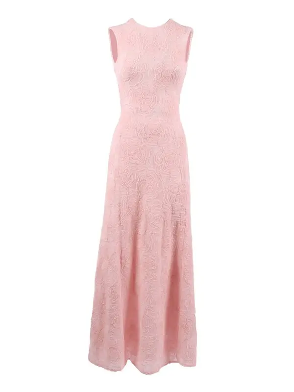 ROTATE BY BIRGER CHRISTENSEN Mesh Maxi Dress - Red