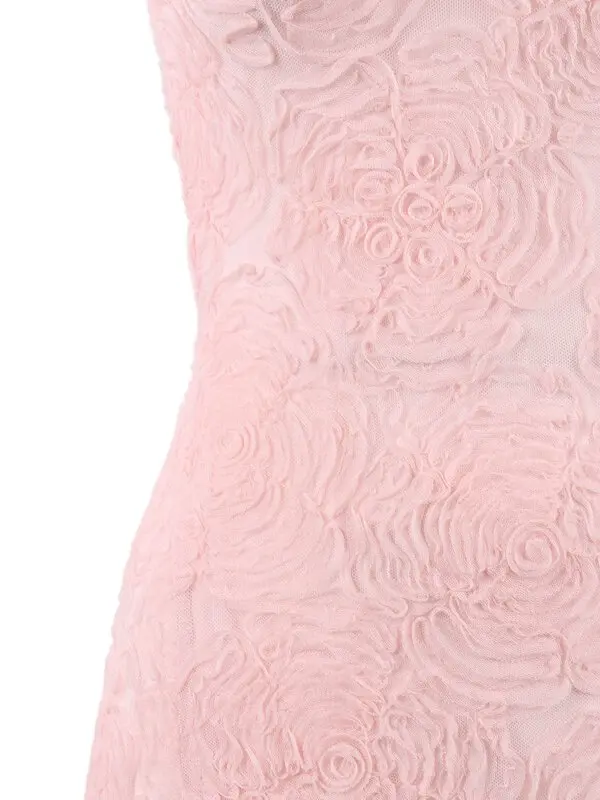 ROTATE BY BIRGER CHRISTENSEN Mesh Maxi Dress - Red